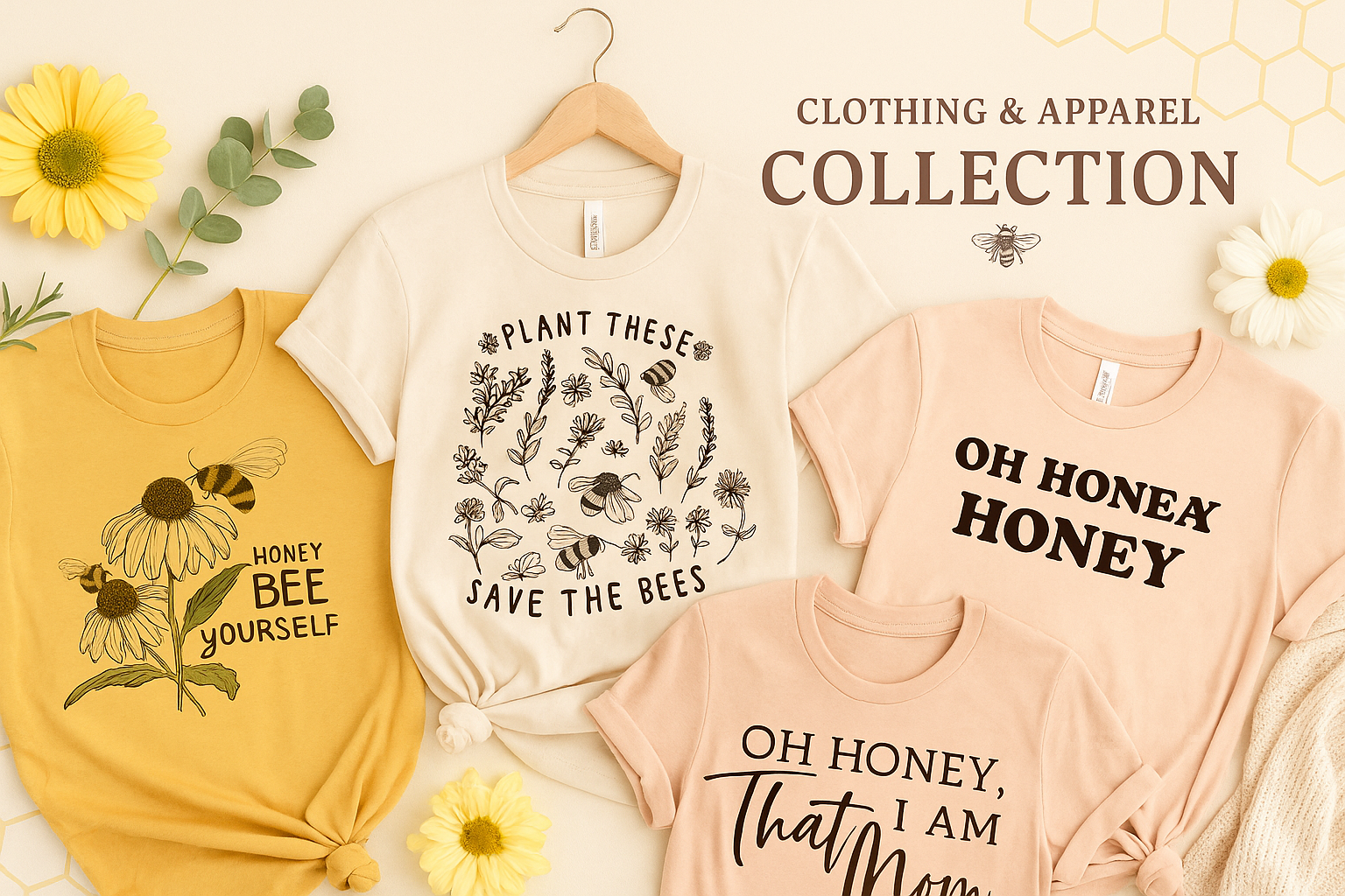 Bee-Themed Clothing & T-Shirts | Motivational Apparel - Buzz & Bloom ...
